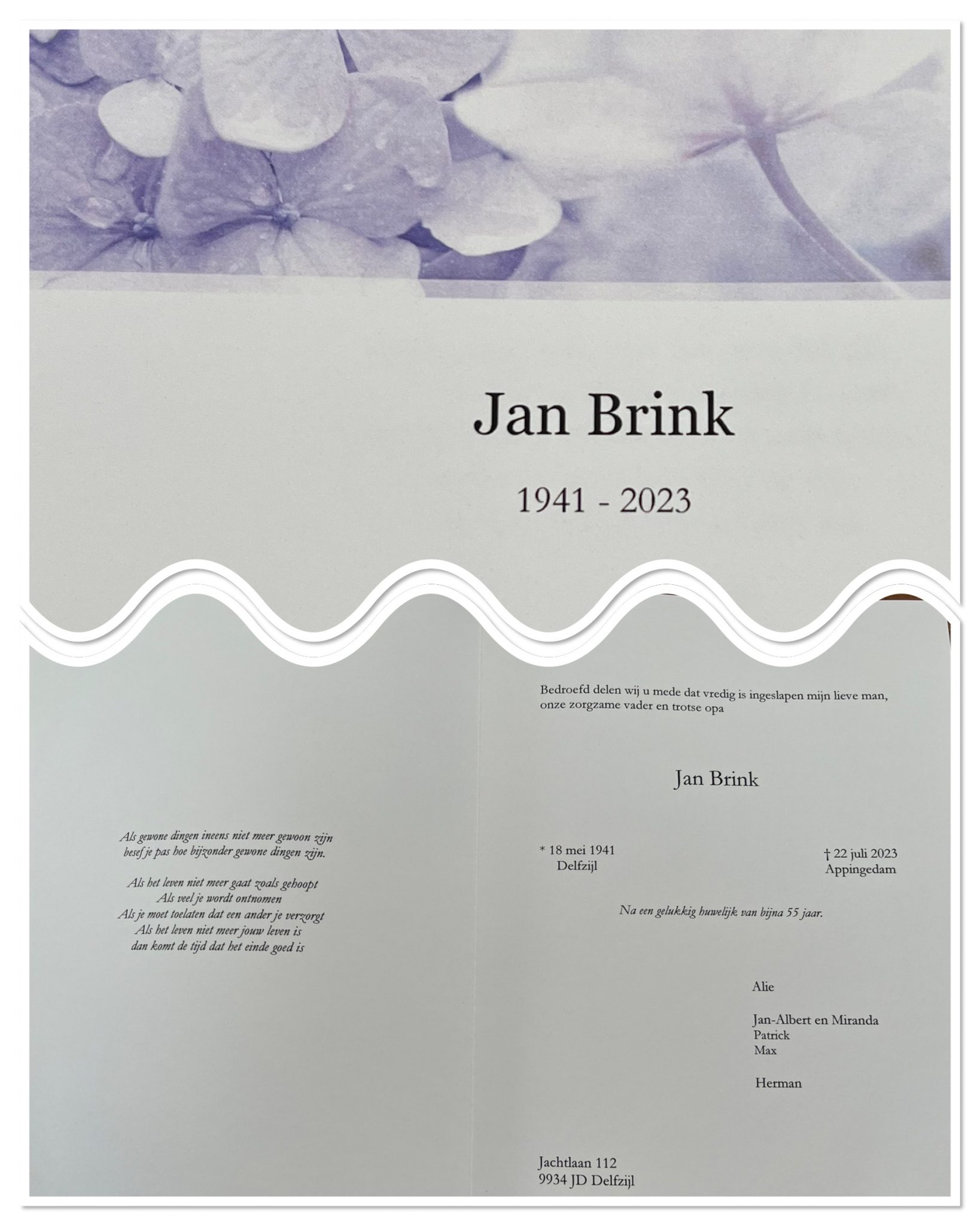 Bericht van overlijden | NEC Delfzijl